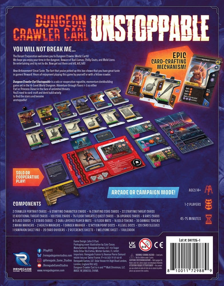 Dungeon Crawler Carl Board Game Unstoppable *English Version* - Board ...