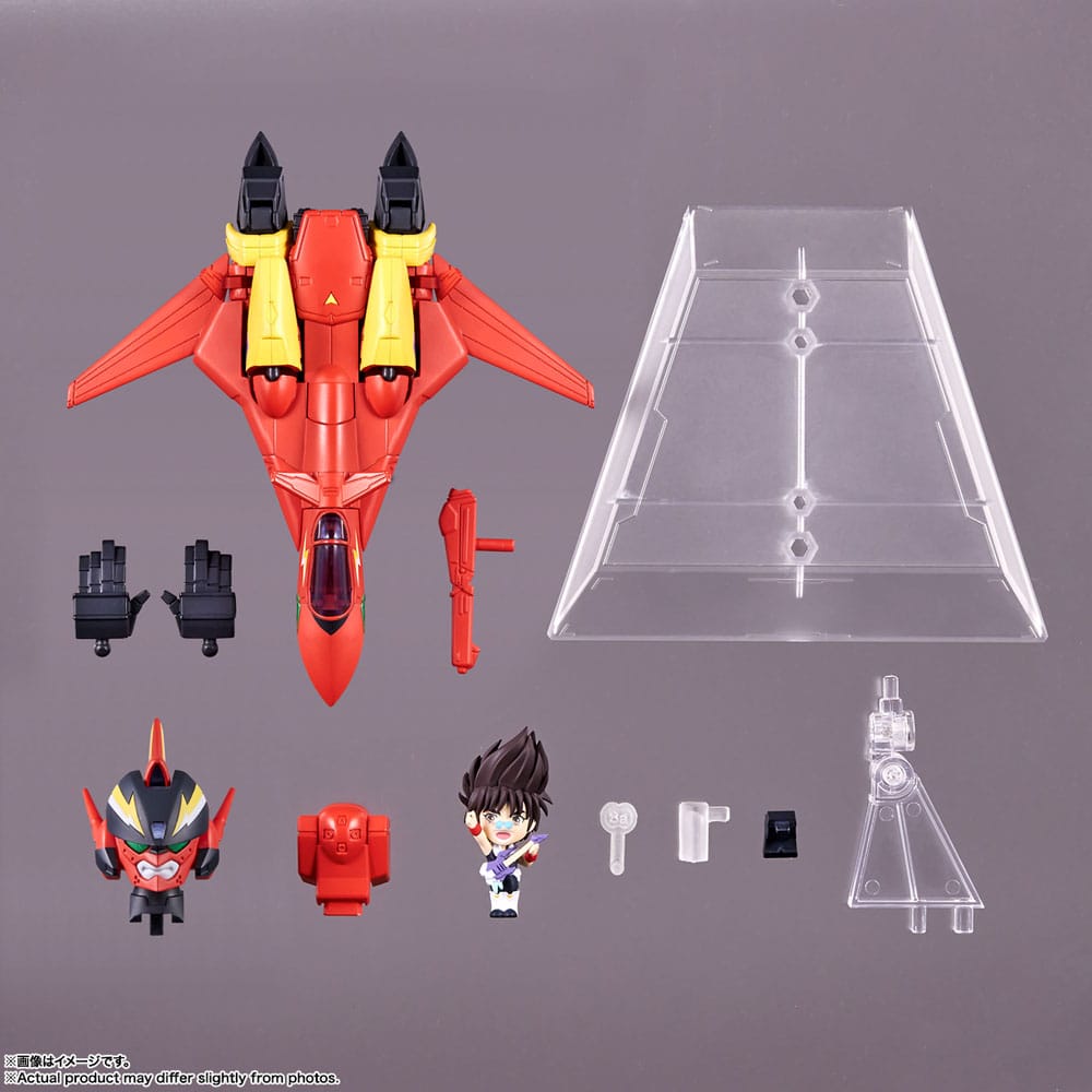 Macross 7 Tiny Session Vehicle mit Action Figure VF-19 Custom Fire Valkyrie with Basara Nekki 11 ...