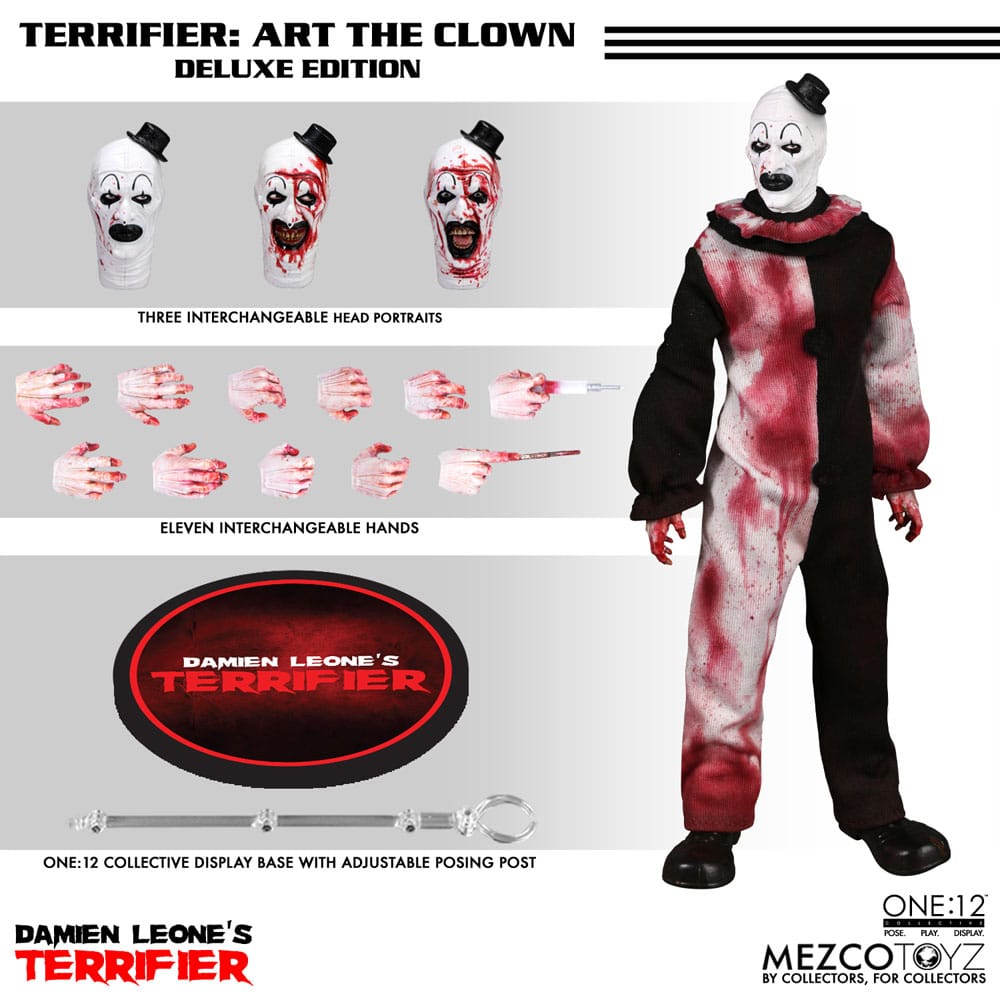 Terrifier Action Figure 1/12 Art the Clown Deluxe Edition 17 cm ...