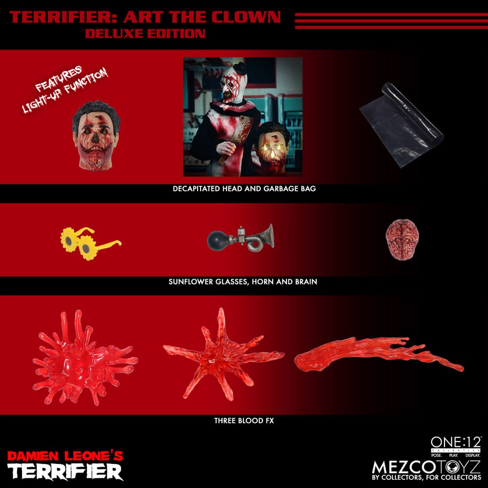 Terrifier Action Figure 1/12 Art the Clown Deluxe Edition 17 cm ...